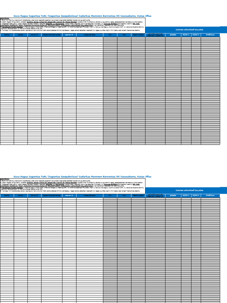2 School Level TaRL Student List Data Collection | PDF