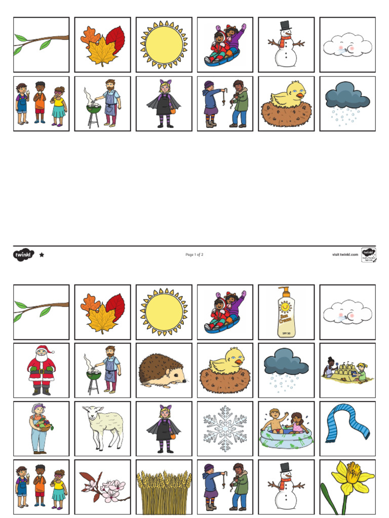 T T 7028 Seasonal Pictures Cut and Stick Activity Ver 4 | PDF