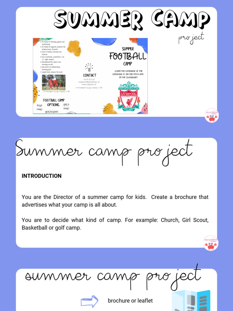 Summer Camp Project Brochure Guide | PDF