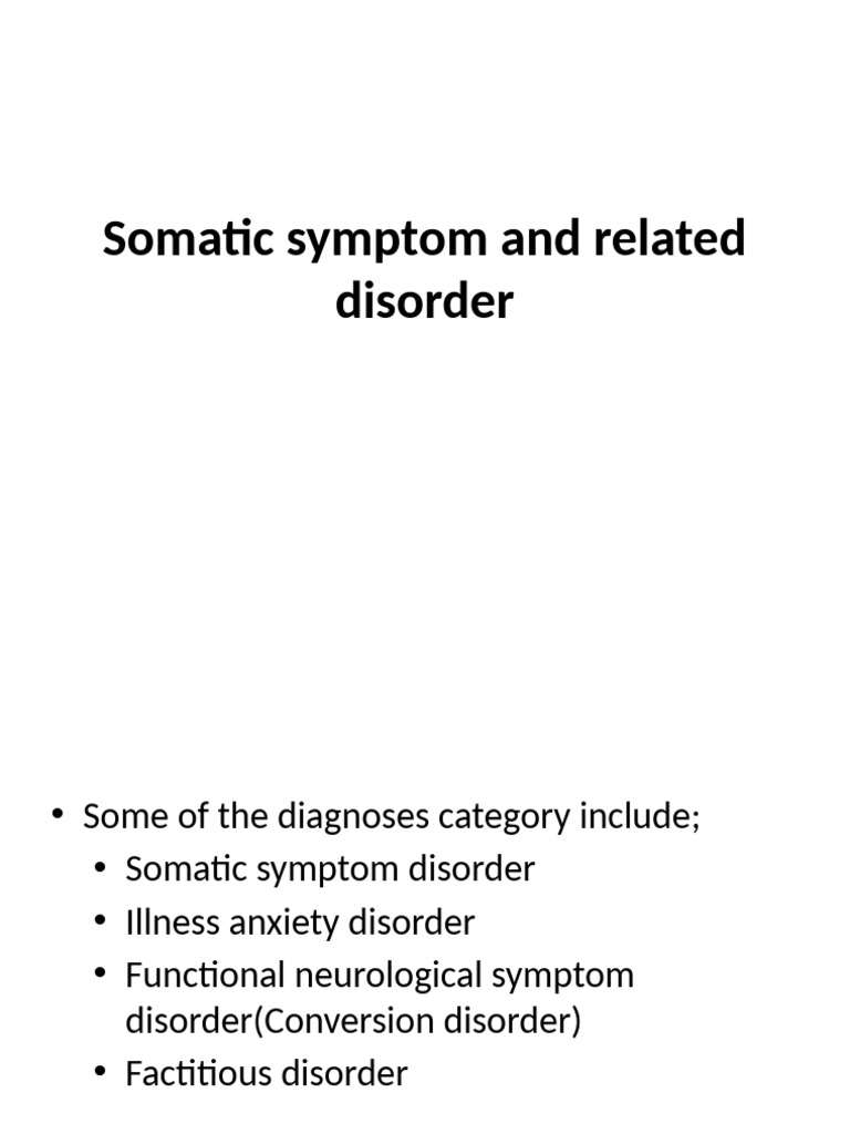 12.somatic Symptom and Related Disorder | PDF | Mental Disorder | Anxiety