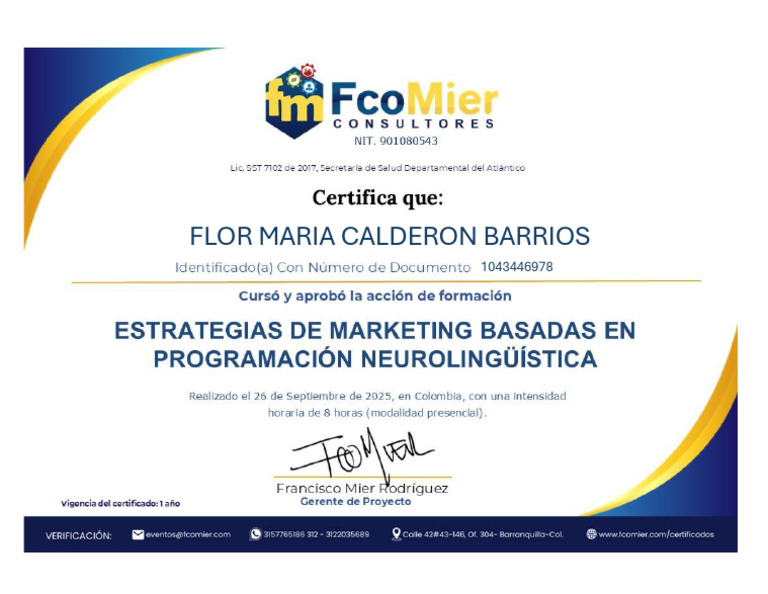Flor Maria Calderon Barrios | PDF