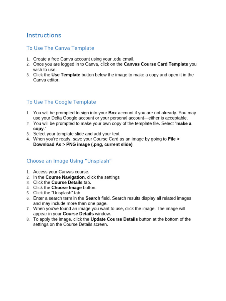 Canva and Google Template Instructions | PDF | Icon (Computing ...