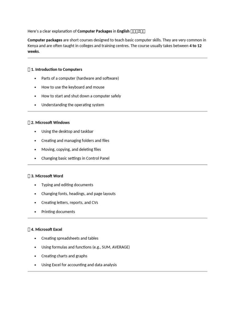 Computer Packages | PDF