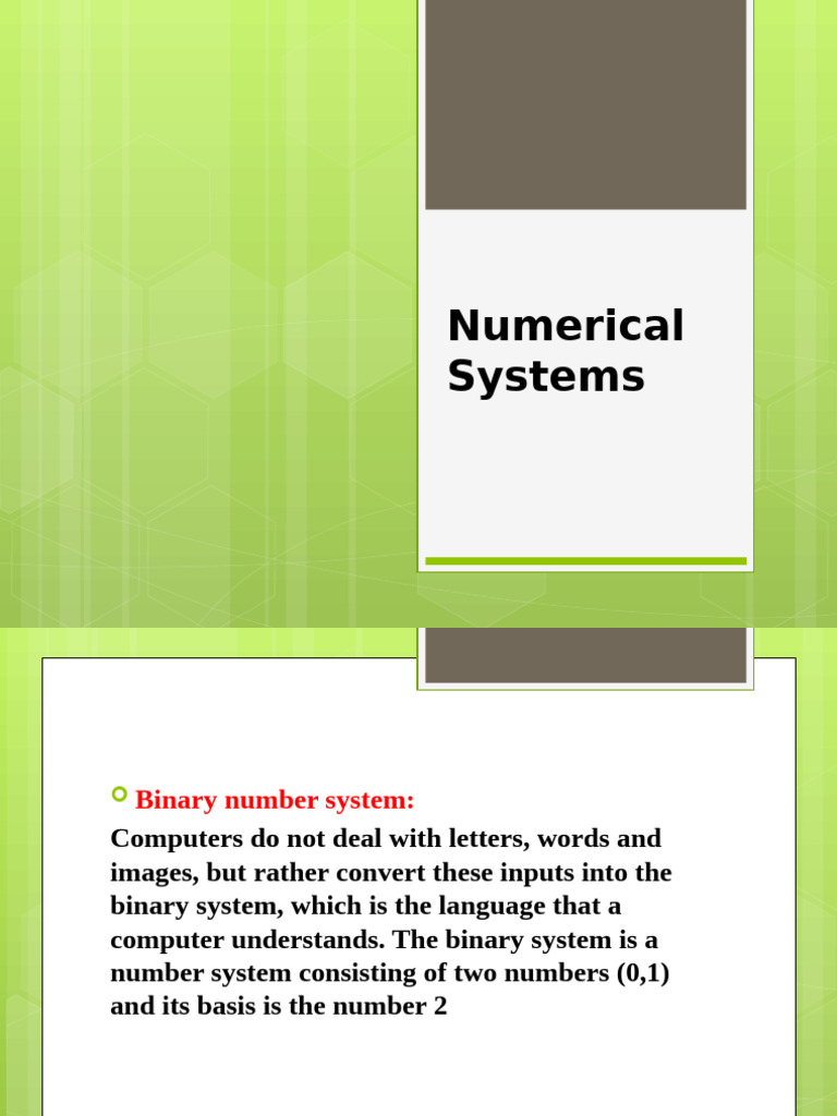 13.lec - Numerical System in A Computer | PDF