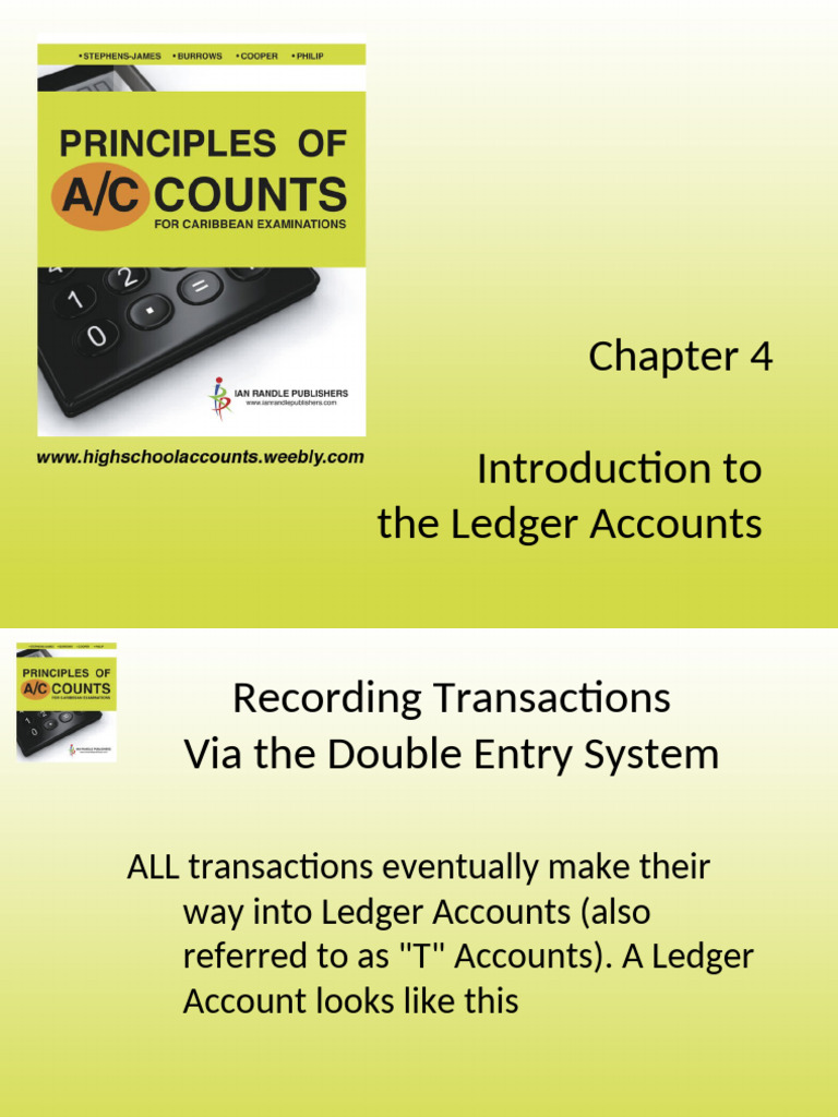 Chapter4 Principles of Accounts For Caribbean Students | PDF