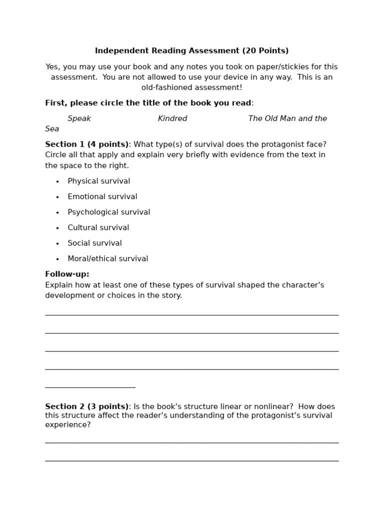 Q1 Independent Reading Assessment | PDF | Behavioural Sciences | Psychology