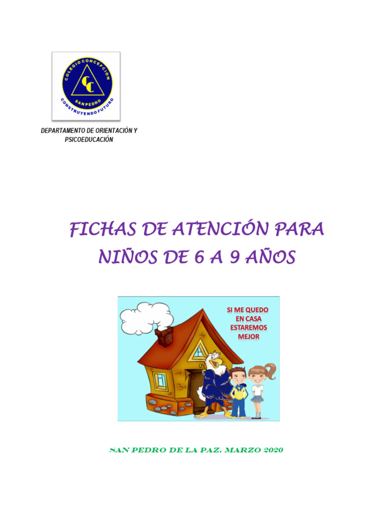 Fichas de Atención para Niños de 6 A 9 Años | PDF
