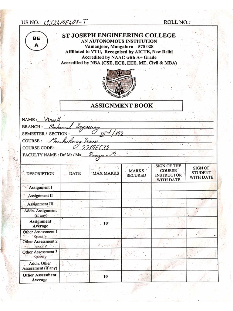1SJ24ME408-T (MP Assignment 1,2) | PDF