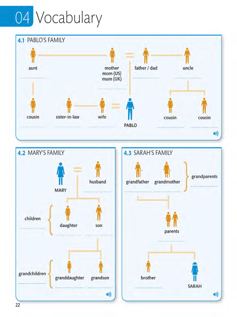 Family and Possessive Adjectives Guide | PDF | Plural | Noun