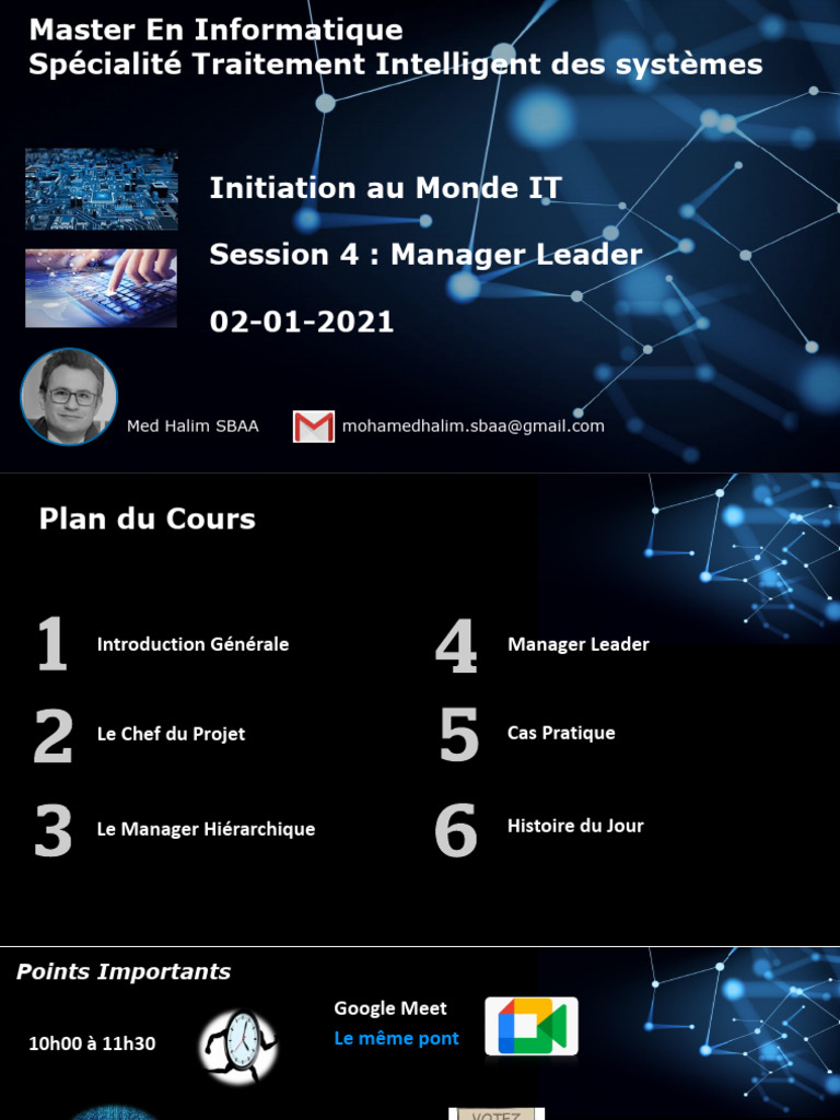 Master en Informatique : Manager Leader | PDF | Direction | Contrôle ...