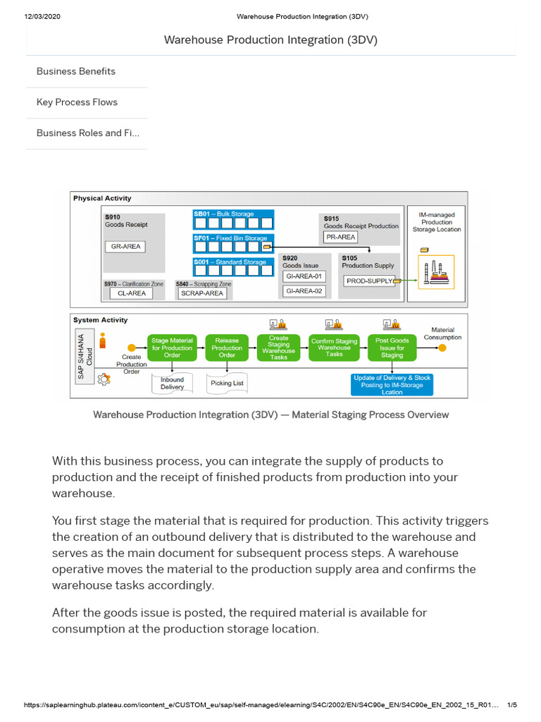 Warehouse Production Integration (3DV) | PDF | Warehouse | Service ...