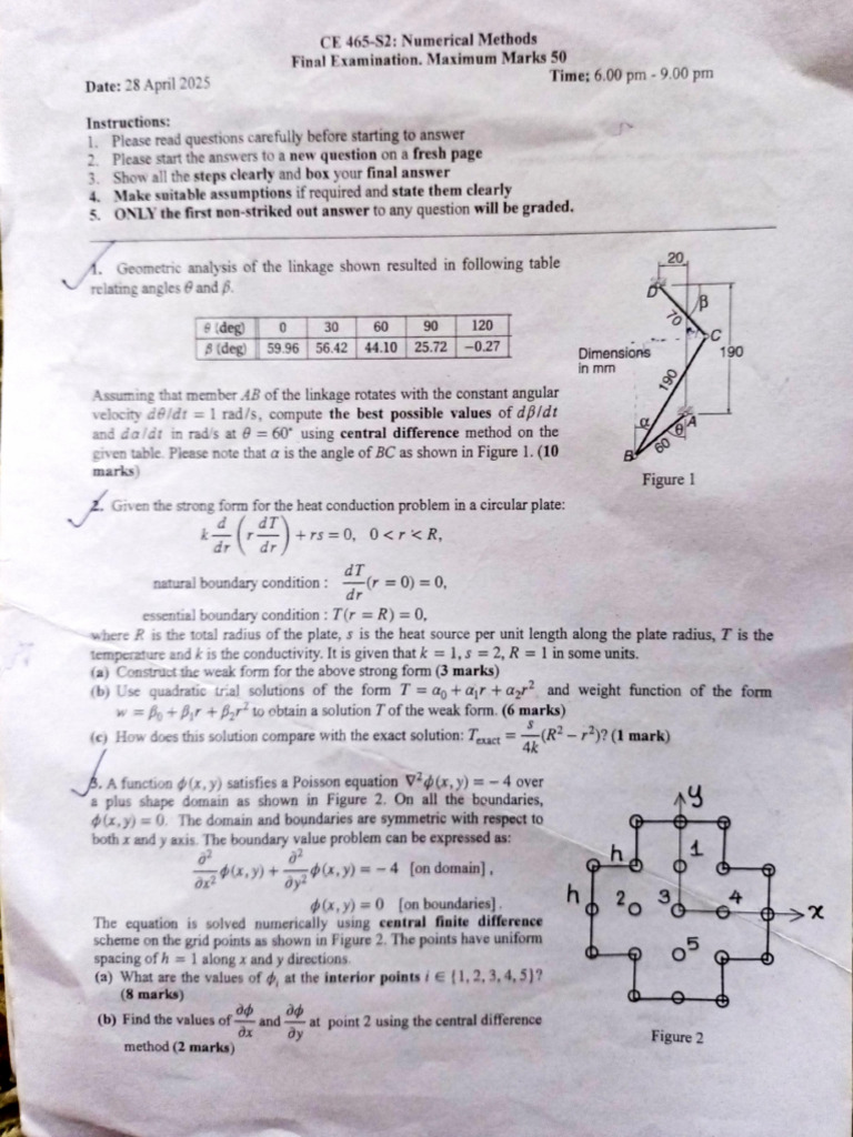 CE465 Endsem Question Paper Spring 2024 | PDF