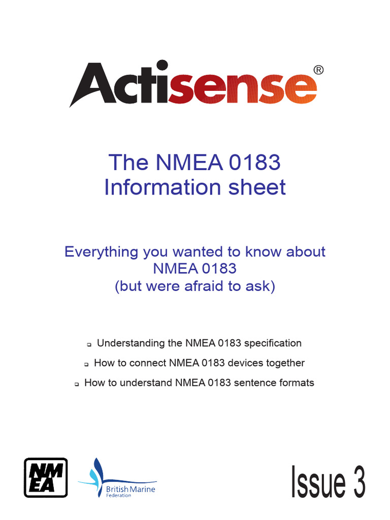 The NMEA 0183 Information Sheet | PDF | Personal Computers | Usb