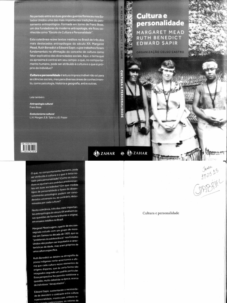 SAPIR, Edward. A Emergência Do Conceito de Personalidade em Um Estudo ...