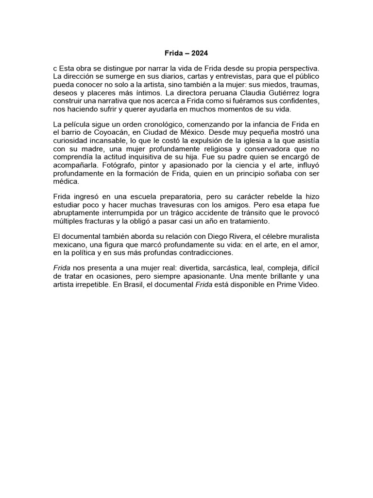 Resumen Frida | PDF