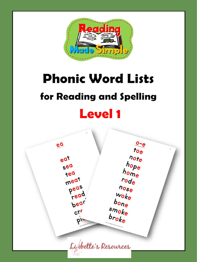 Level 1 Word Lists for Reading Skills | PDF | Learning | Behavior ...