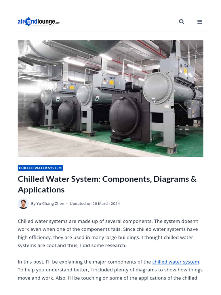 Chilled Water System Overview and Diagrams | PDF | Heat Exchanger | Air ...