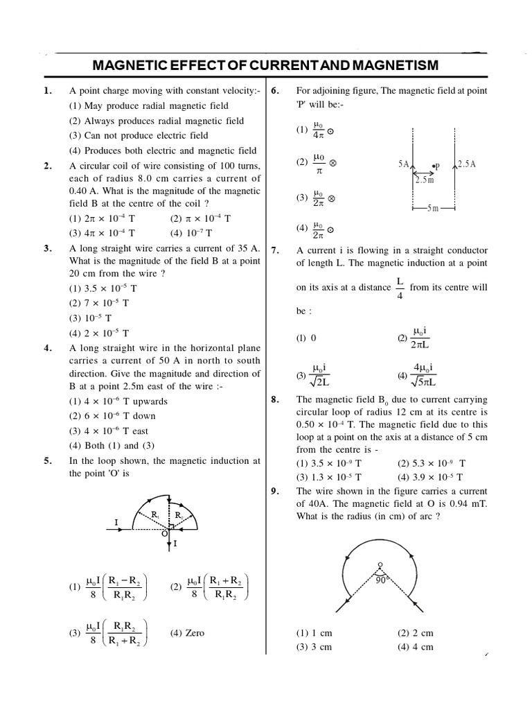 Magnetic Effects of Current in Physics | PDF | Magnetic Field | Force
