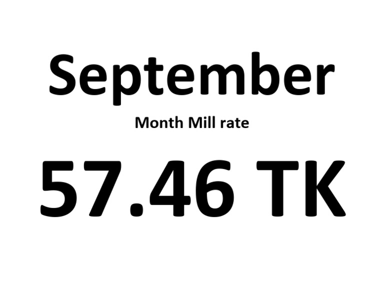September Month Mill Rate | PDF
