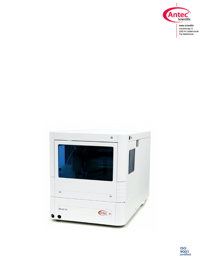 AS 110 Autosampler User Manual | PDF