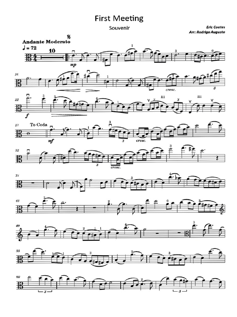 Eric Coates First Meeting Viola | PDF