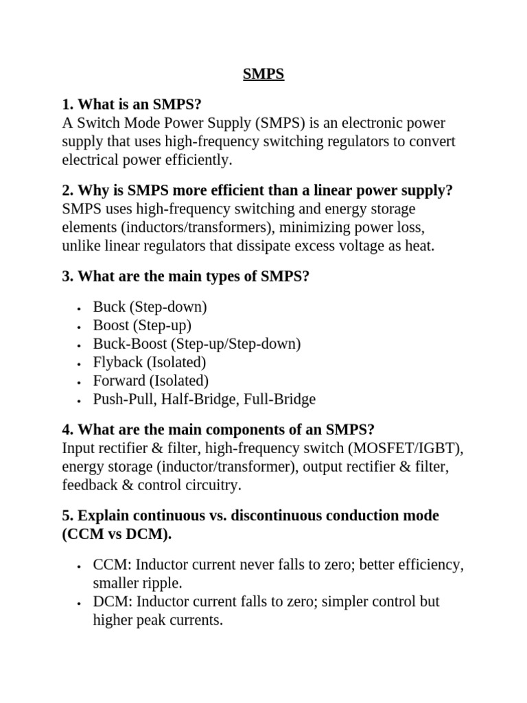 SMPS | PDF | Rectifier | Electricity