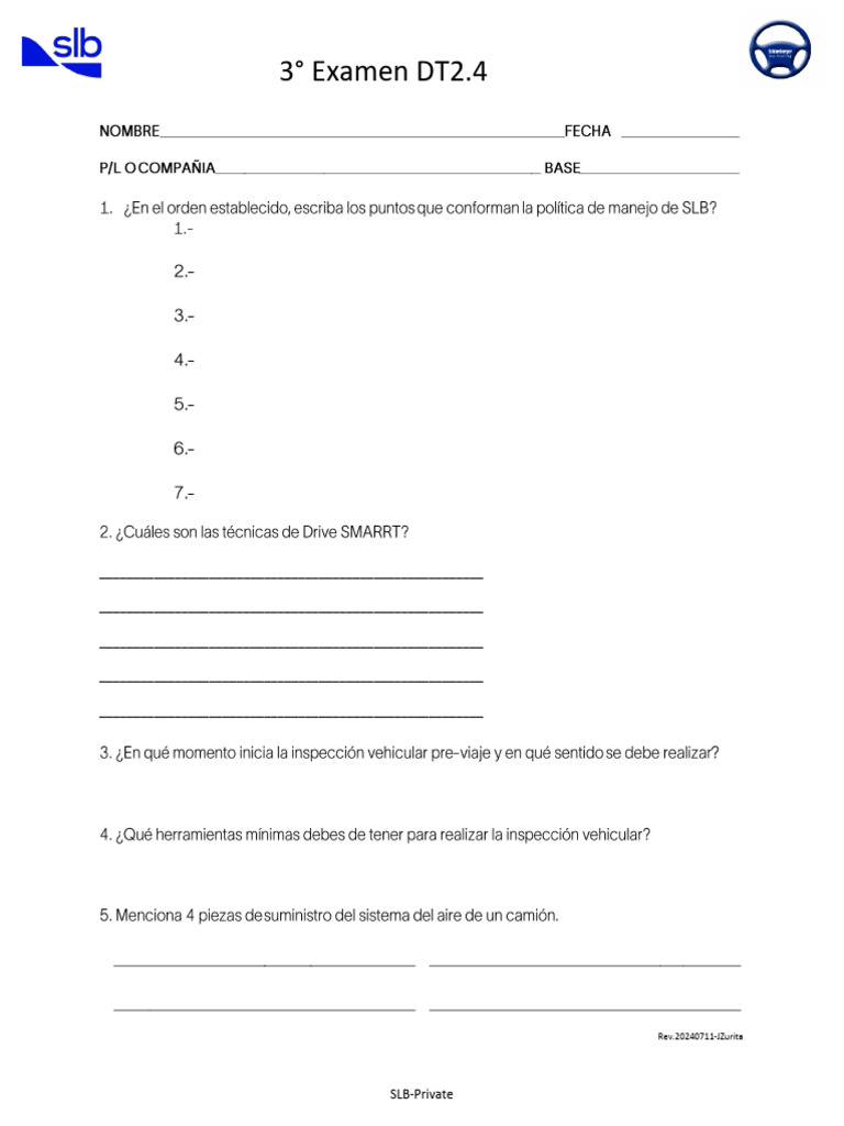3 Examen DT2.2 2024 | PDF