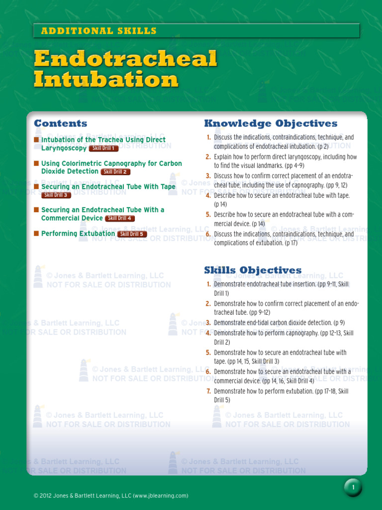 Endotracheal Intubation Review | PDF | Anesthesia | Surgery