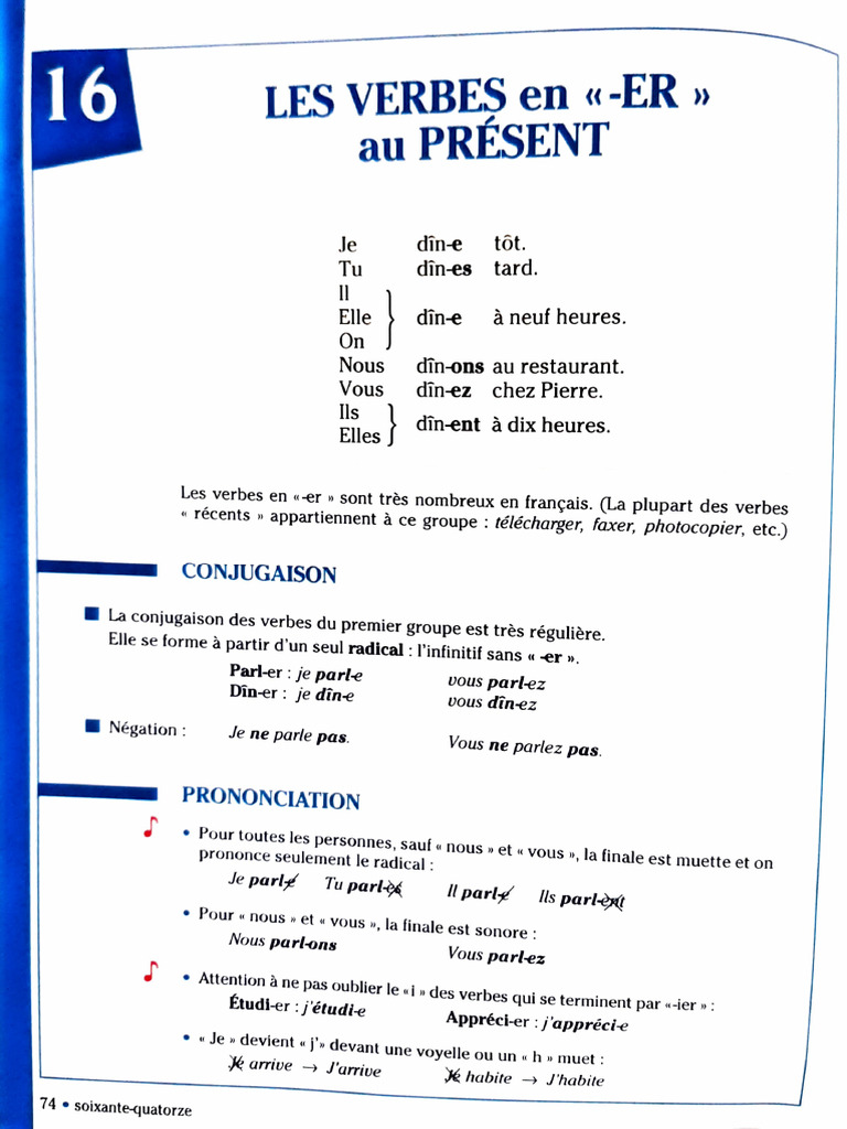 Verbes 1er Groupe | PDF | Verbe | Langues
