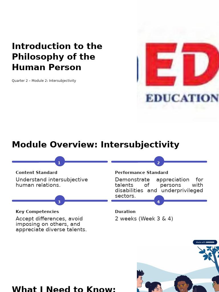 Introduction To The Philosophy of The Human Person | PDF ...