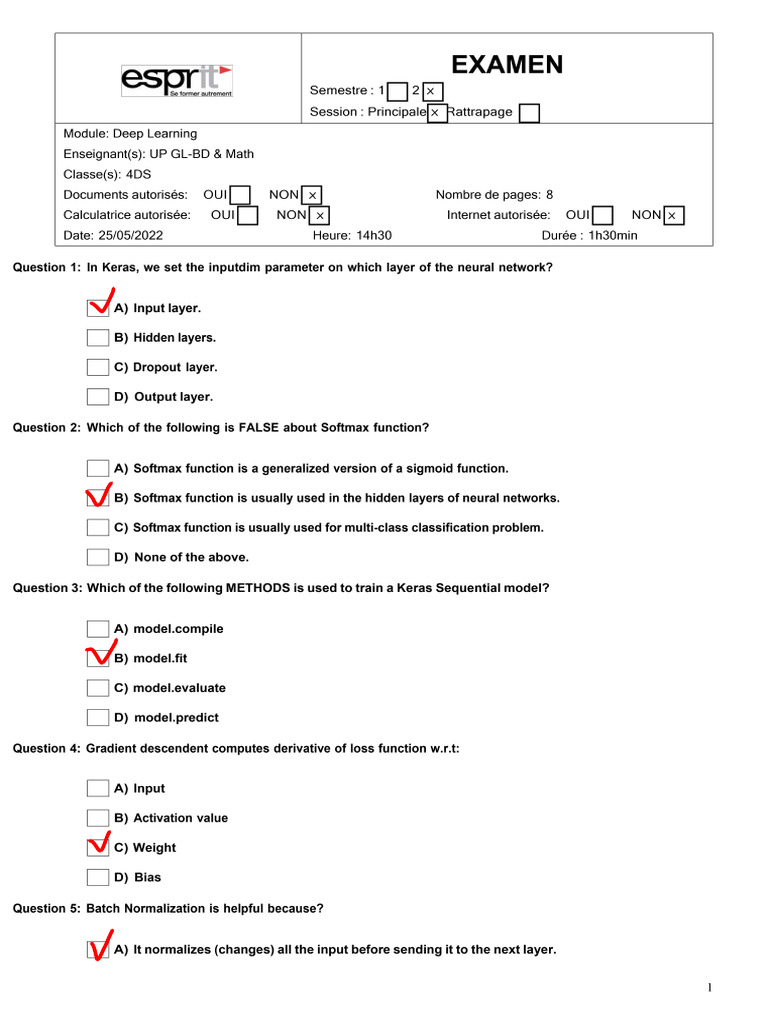 Exam DL Corrected | PDF