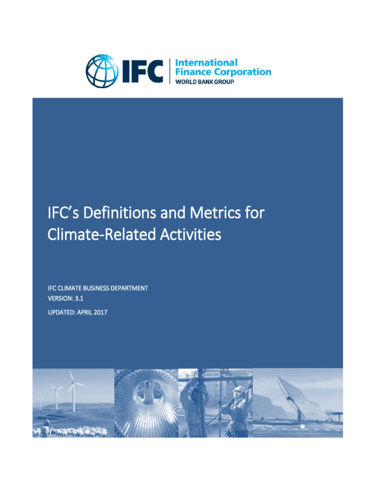 IFC Climate Definitions and Metrics Guide | PDF | Climate Change ...