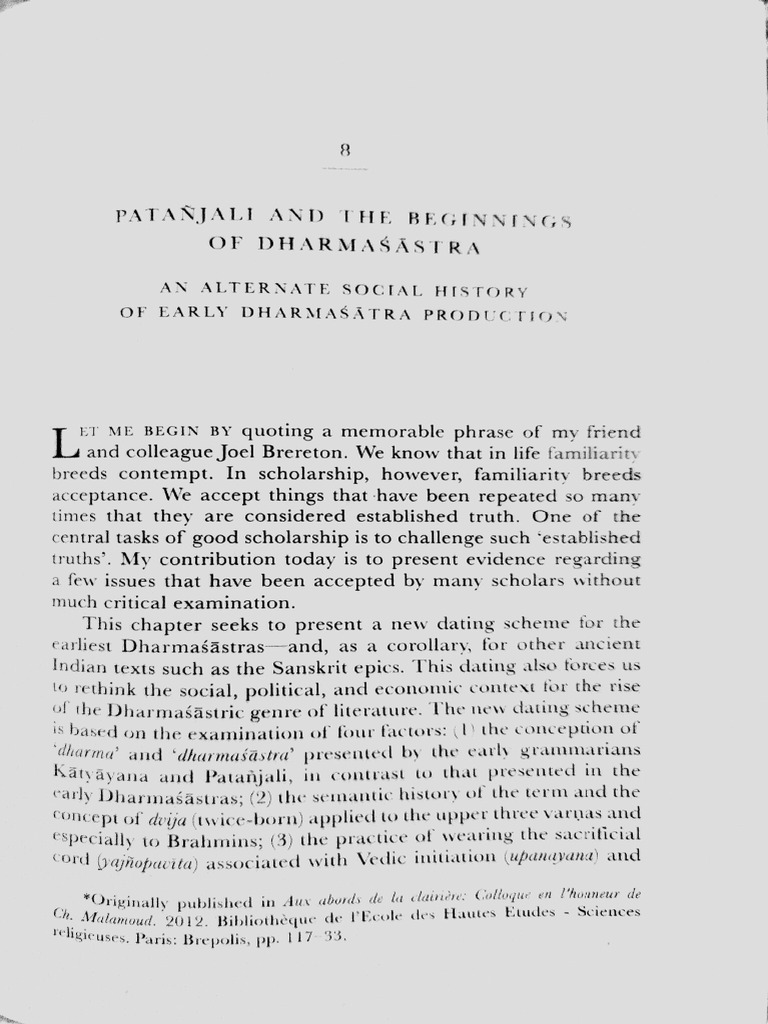 Patanjali | PDF | Dharma | Āstika