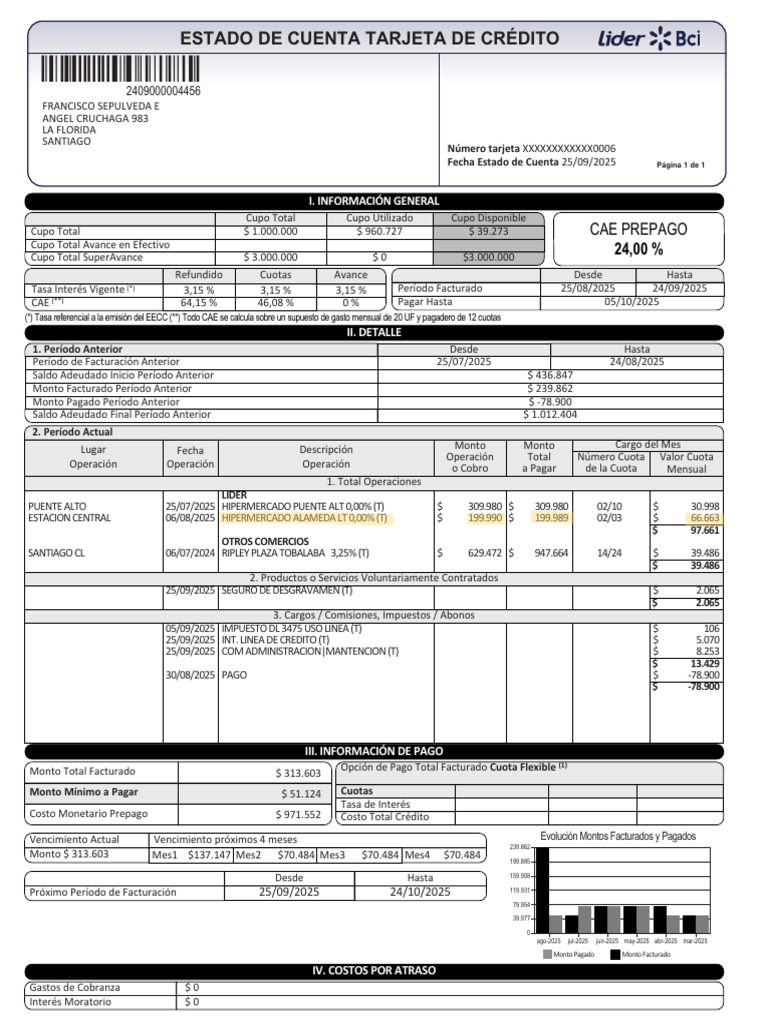 Estado de Cuenta Septiembre | PDF | Comercio | Bancario