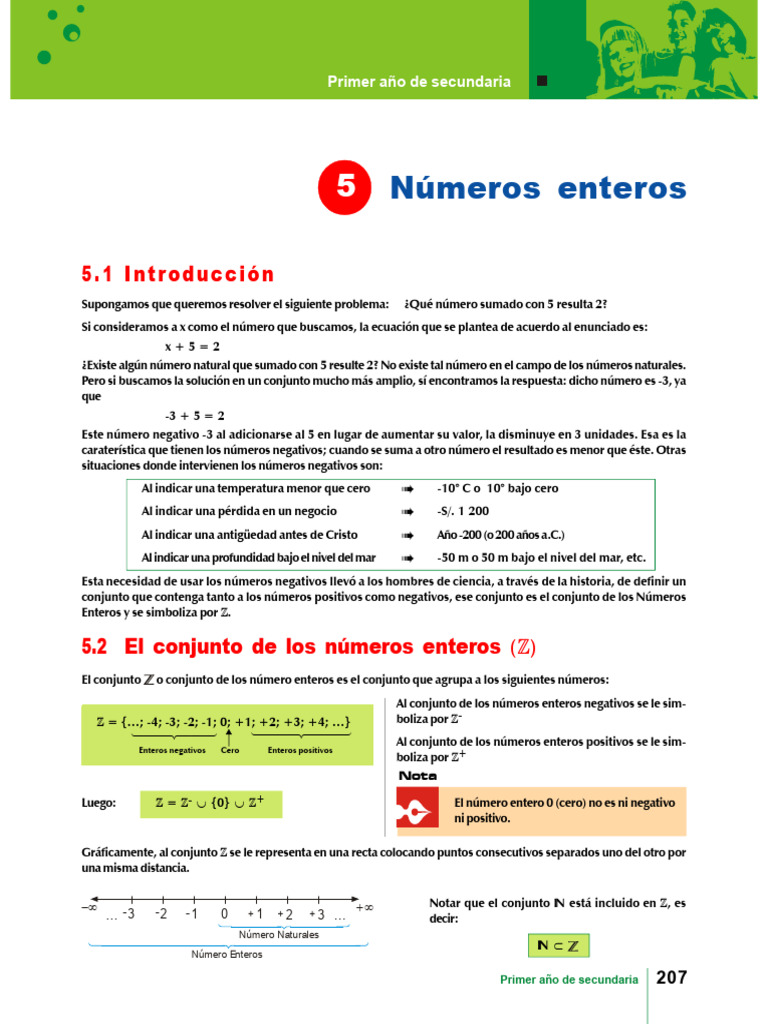 Números Enteros: Introducción y Operaciones | PDF | Entero | Números