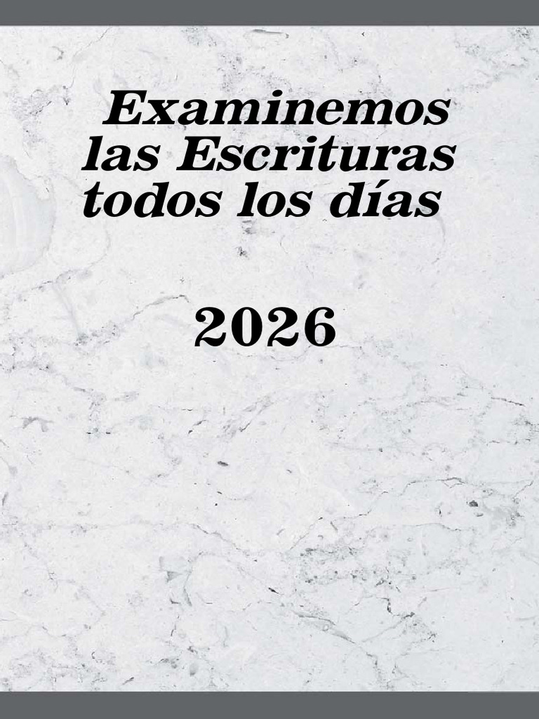 Examinando las Escrituras Diarias 2026 | PDF | Jesús | Amor