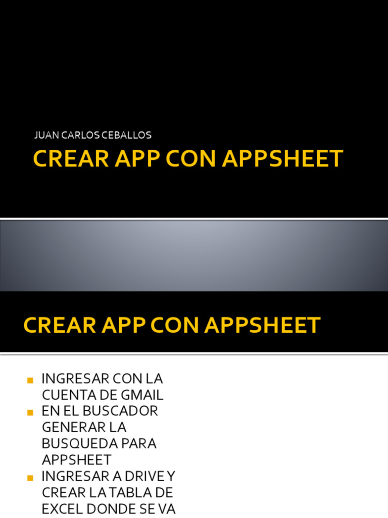 Crear App Con Appsheet | PDF
