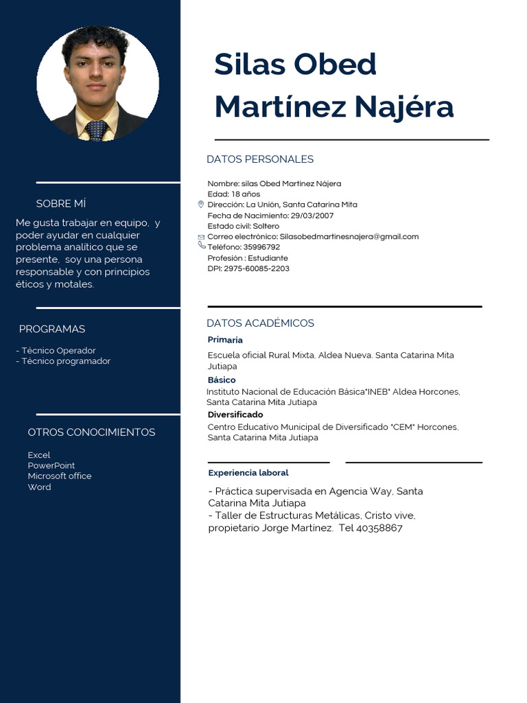Currículum Corporativo Minimalista Azul Marino - 20251001 - 141324 ...
