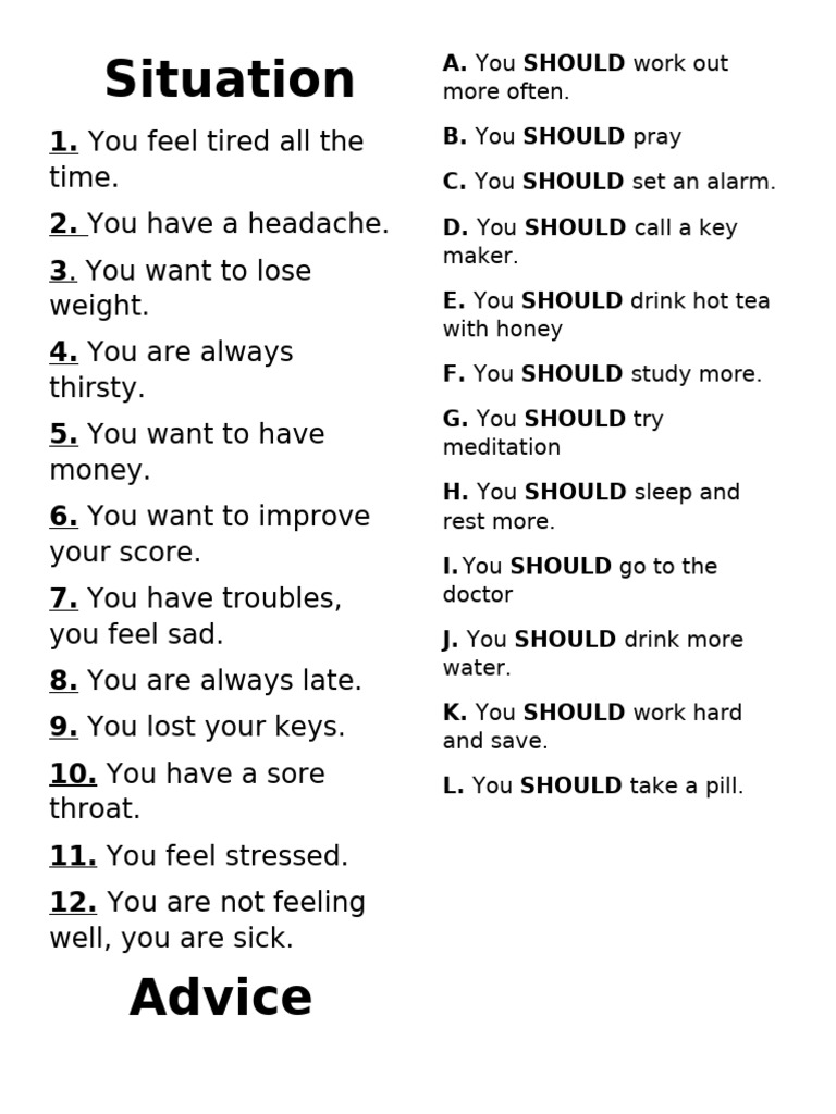 Advices (Should) | PDF