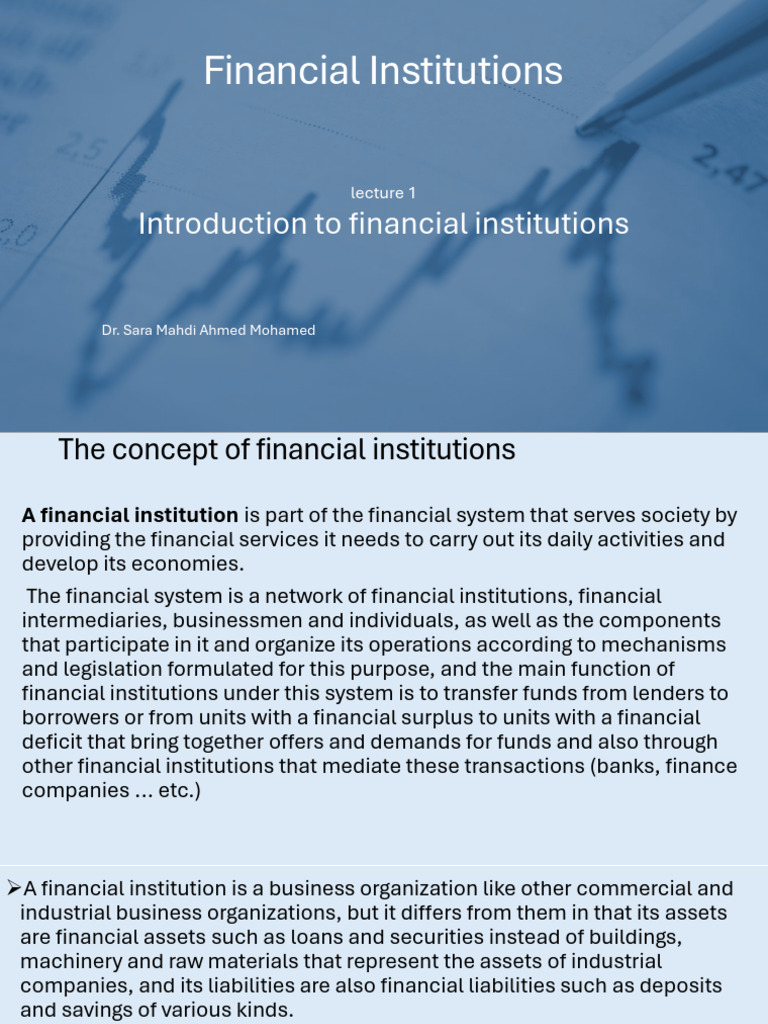 Overview of Financial Institutions | PDF | Banks | Securities (Finance)