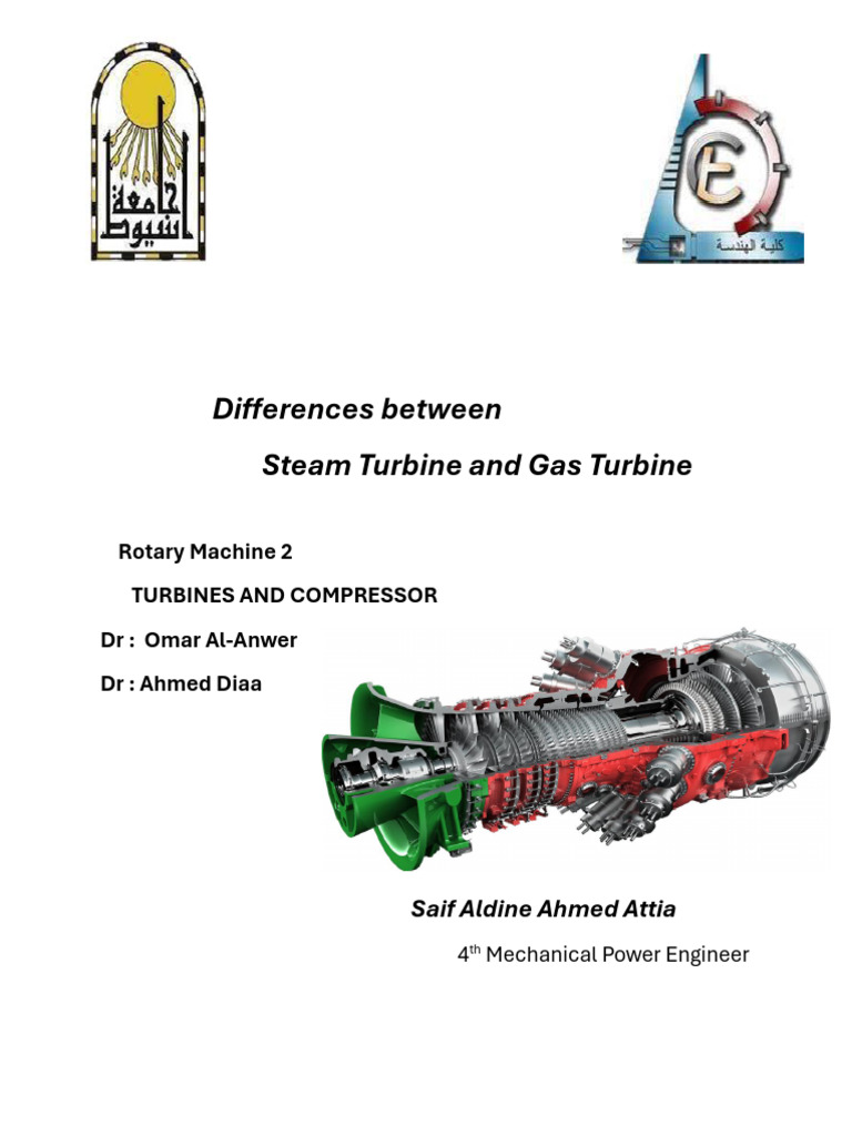 Steam vs. Gas Turbines: Key Differences | PDF | Turbine | Gas Turbine