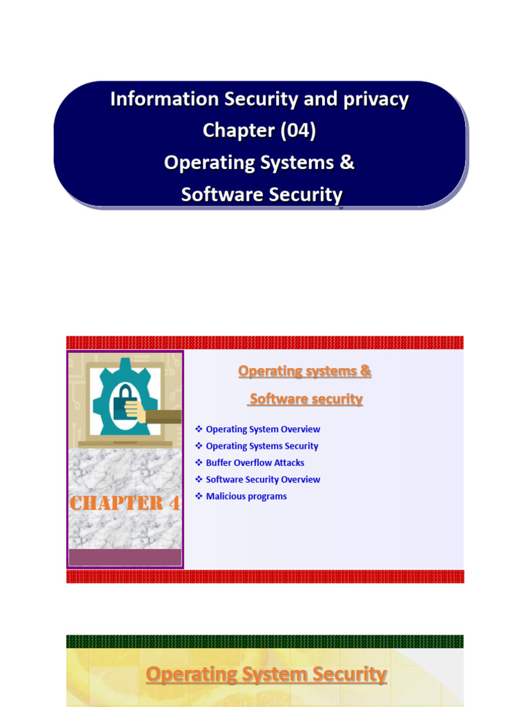 Operating Systems & Software Security Guide | PDF | Computer Virus ...