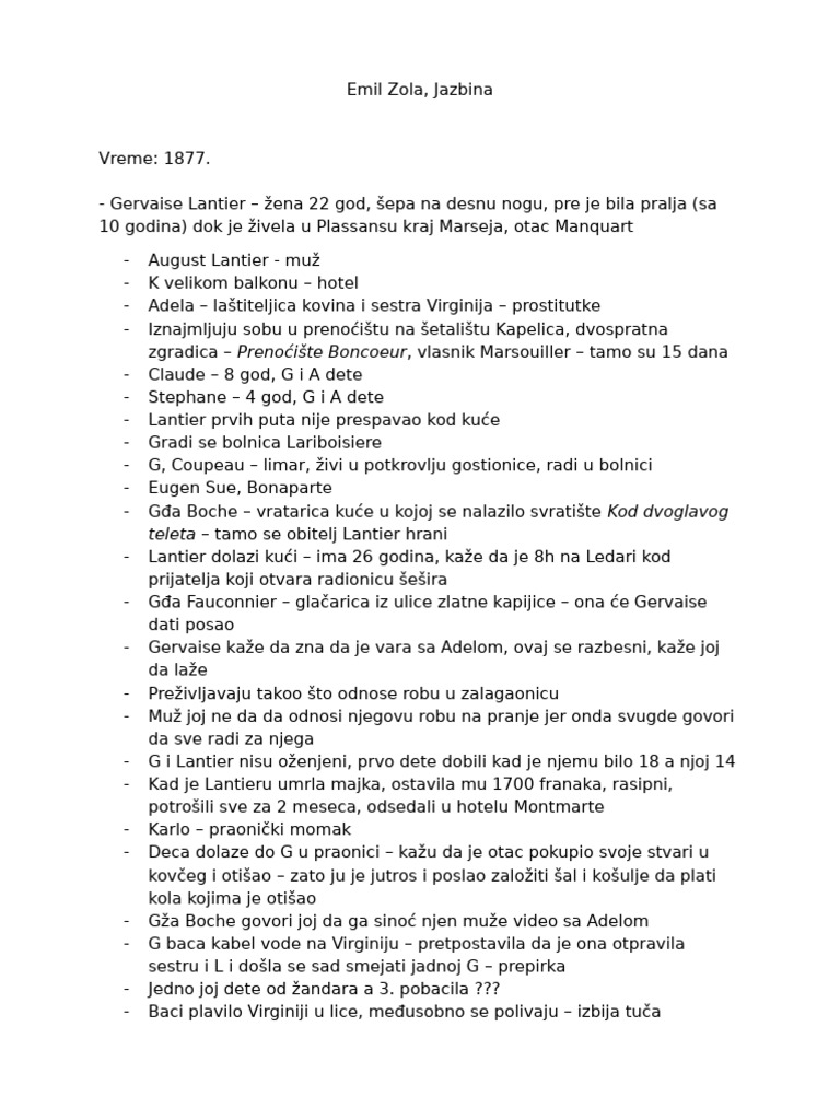 Emil Zola, Jazbina | PDF