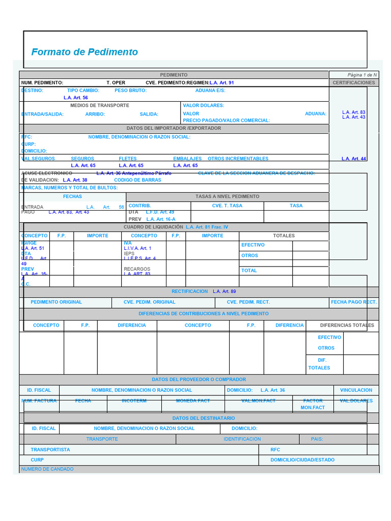 Pedimento Rellenado v2 | PDF | aduana | Business
