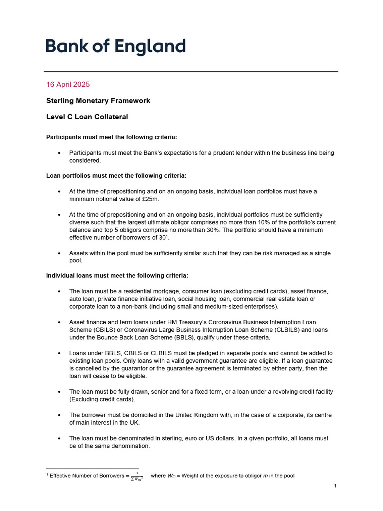 Level C Loan Collateral | PDF | Loans | Credit