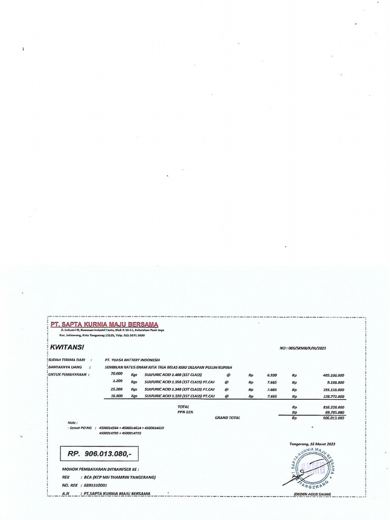 Scan TTD Pak Haji Tanpa Materai | PDF