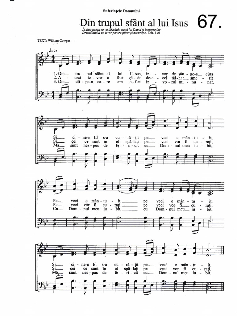 00 Din Trupul Sfant Al Lui Isus, Partitura | PDF