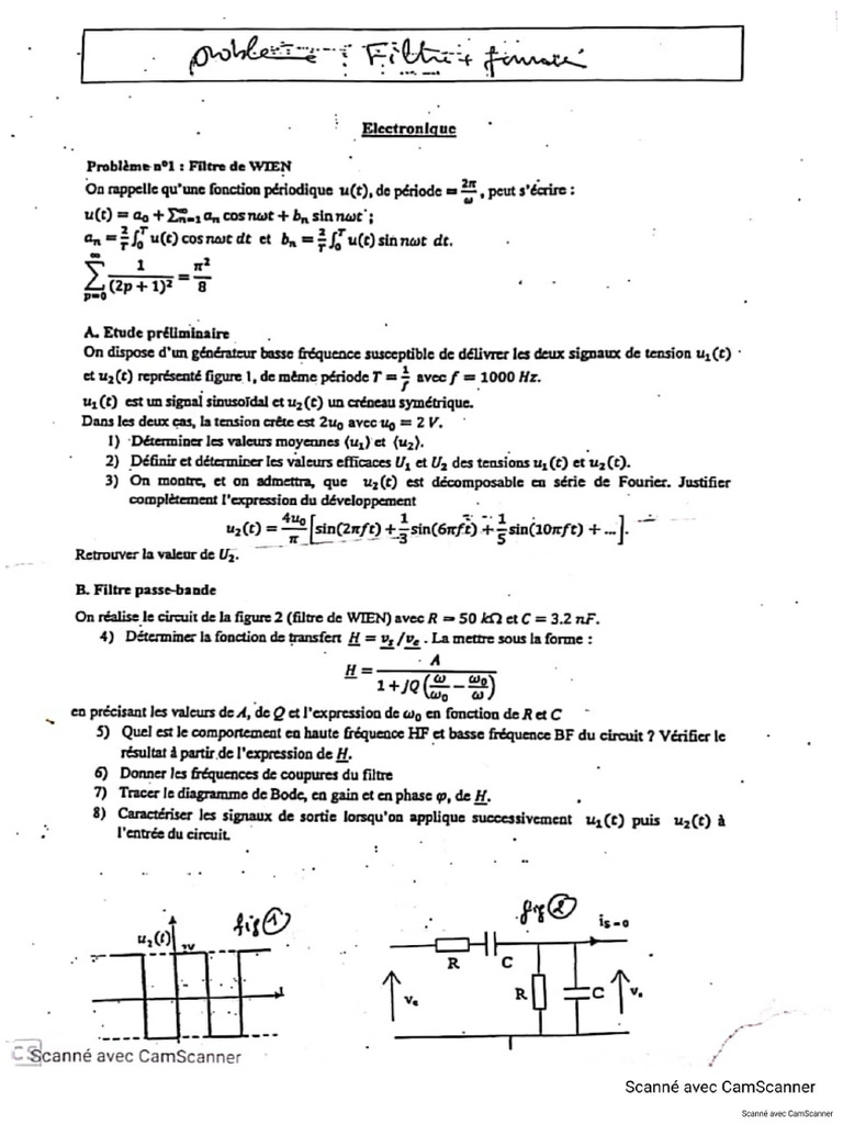 Problm Corrig A Fourrier | PDF