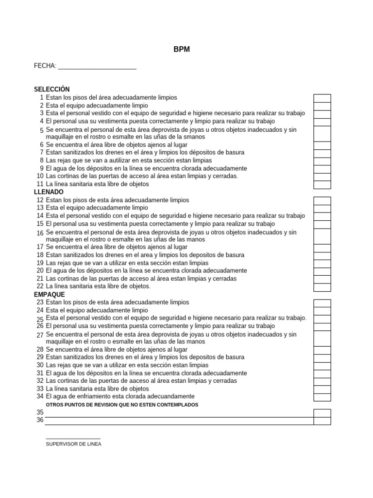 Check List BPM | PDF