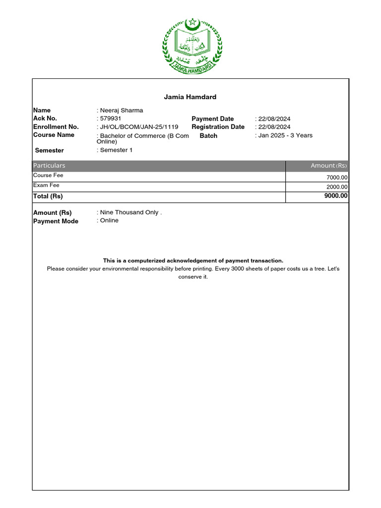 Payment Slip | PDF